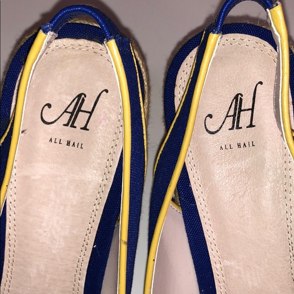 All Hail | Shoes | Nwot All Hail Canvas Wedges Ceri Cobaltyellow | Poshmark